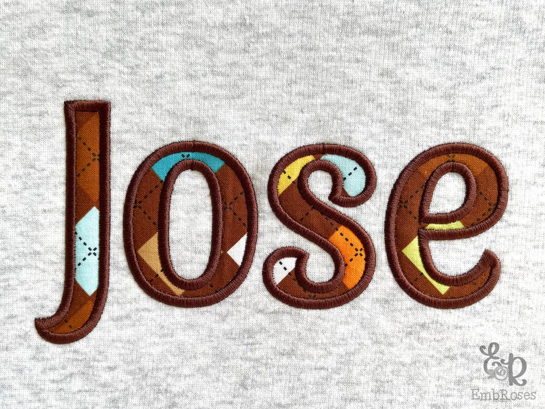 Satin Applique Font Machine Embroidery Alphabet 4 Sizes: 2", 3", 4", 5 ...