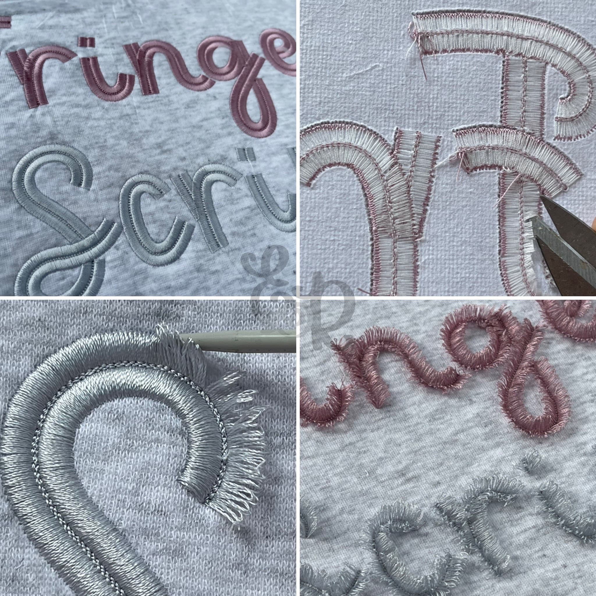 Fringe Script Font for Machine Embroidery Font 4 Sizes: - Etsy