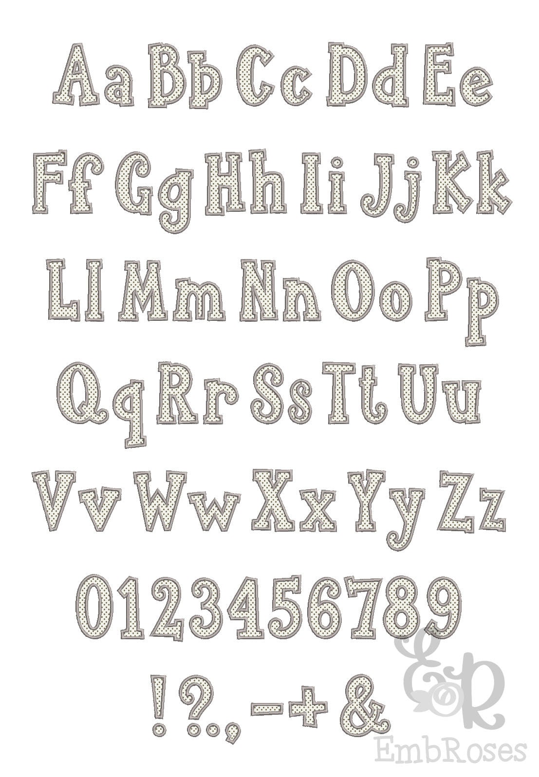 Machine Embroidery Font Satin Applique Alphabet 4 Sizes: - Etsy