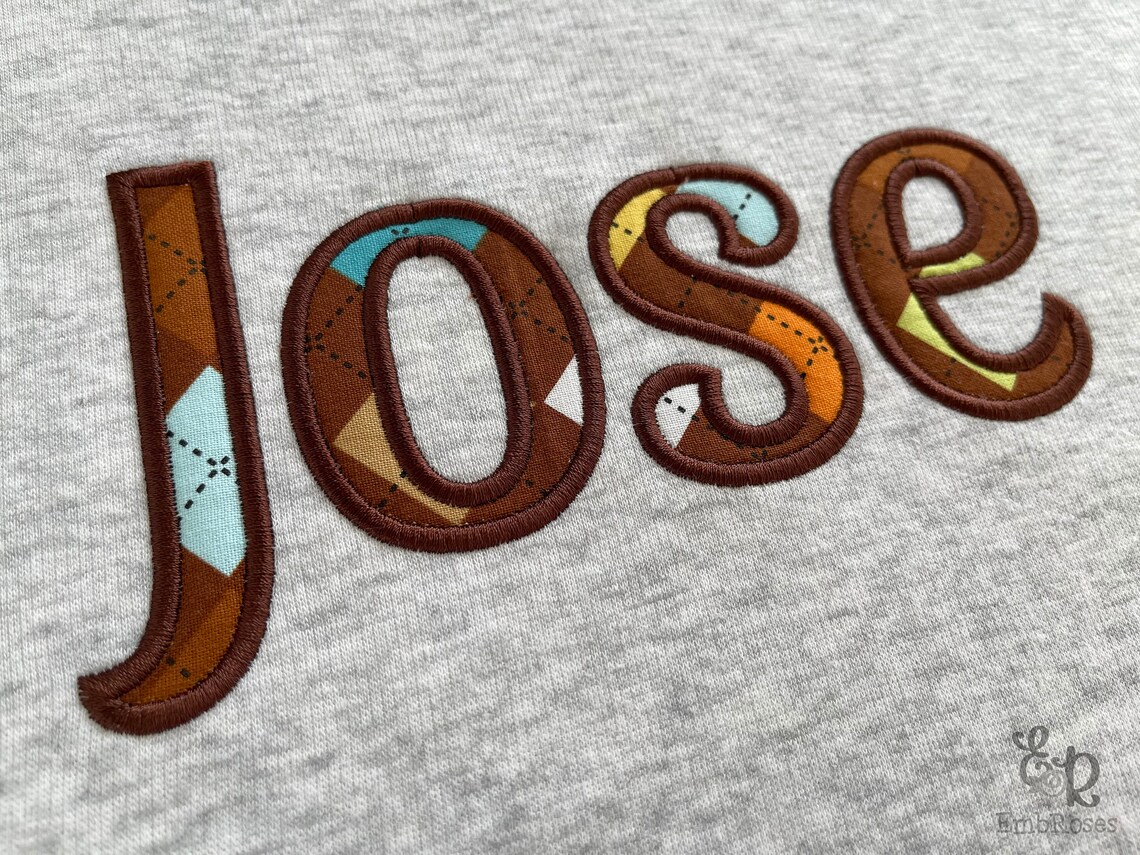 Satin Applique Font Machine Embroidery Alphabet 4 Sizes: 2", 3", 4", 5 ...