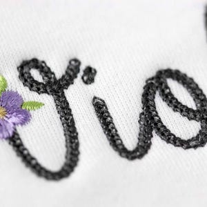 Dense Chain Script Font "mili" for Machine Embroidery Alphabet 1", 1.25 ...