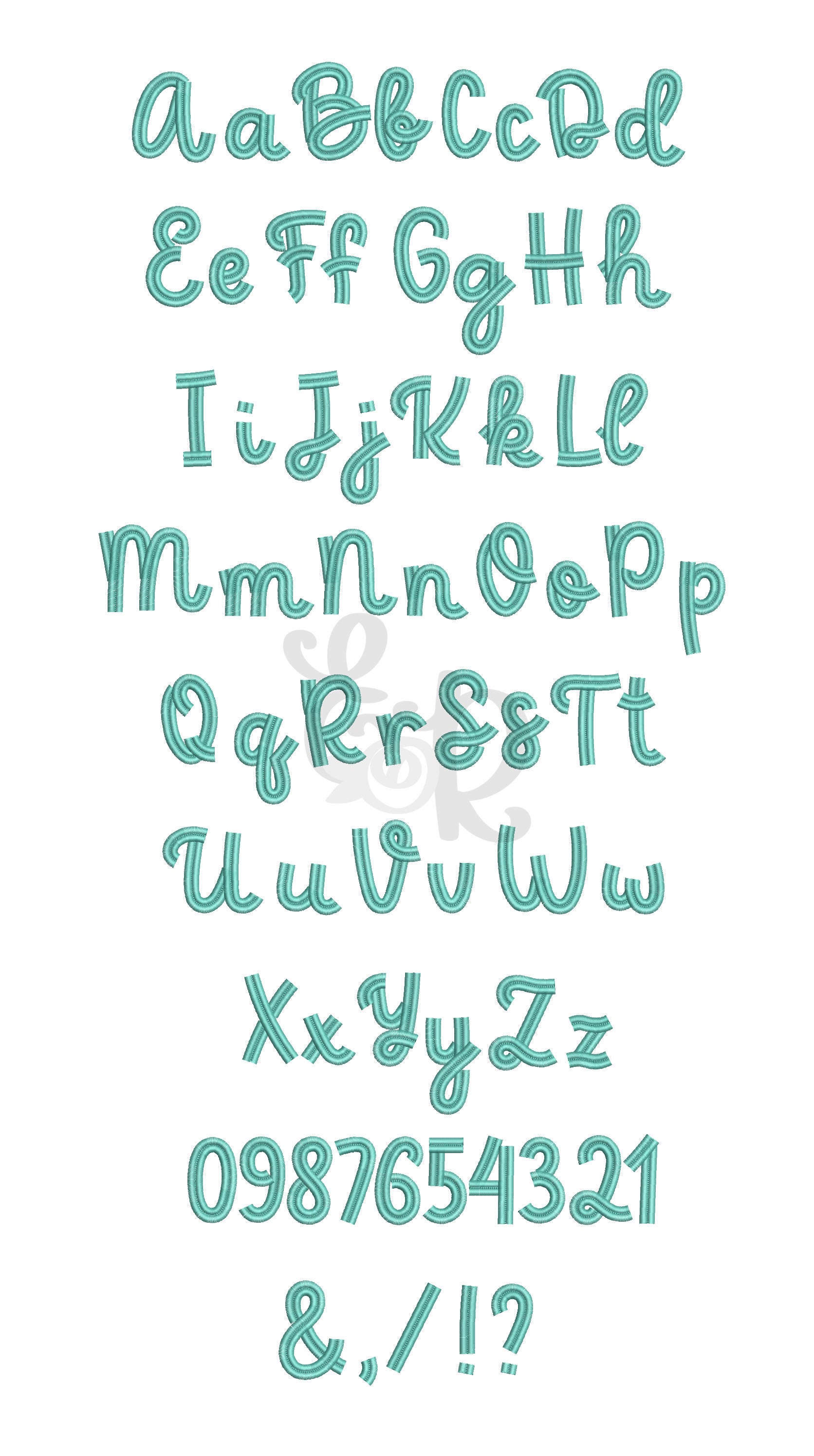Fringe Script Font for Machine Embroidery Font 4 Sizes: - Etsy