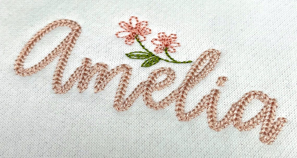 ESA Font Dense Chain Script Font for Machine Embroidery Alphabet 3 ...