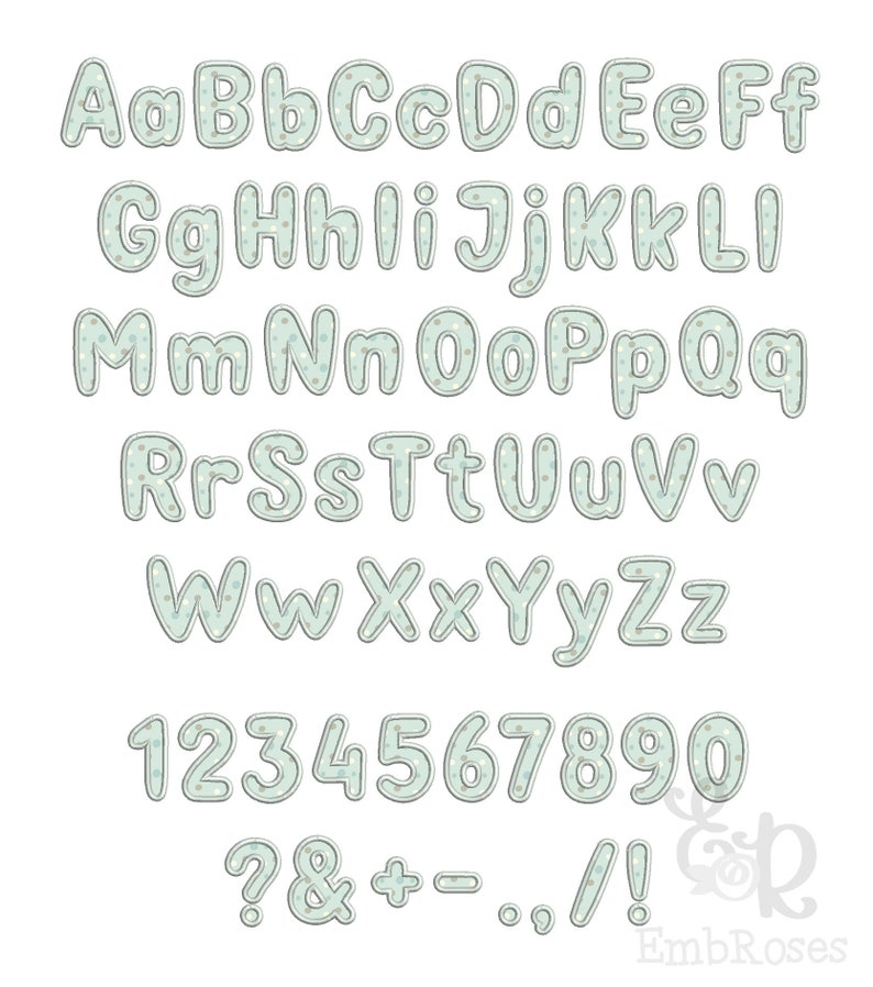 Satin Applique Font Machine Embroidery Alphabet 4 Sizes: - Etsy