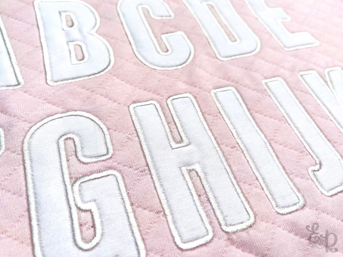 Narrow Applique Font Machine Embroidery Alphabet 4 Sizes: - Etsy