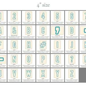 Narrow Applique Font Machine Embroidery Alphabet 4 Sizes: 2", 3", 4", 5 ...
