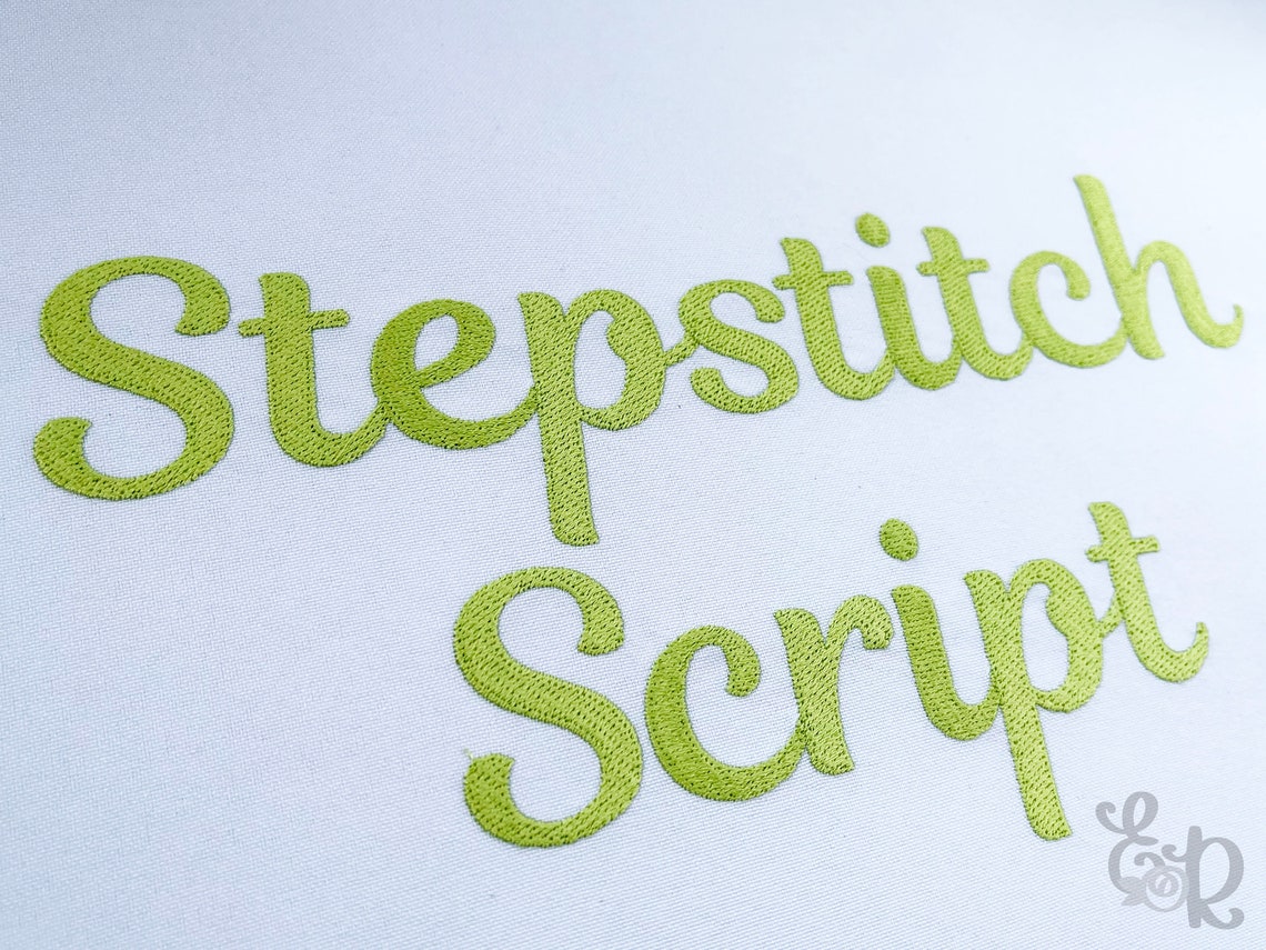 Step Stitch Script for Machine Embroidery Font 5 Sizes: - Etsy
