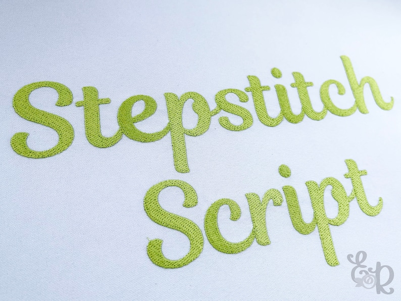 Step Stitch Script for Machine Embroidery Font 5 Sizes: - Etsy