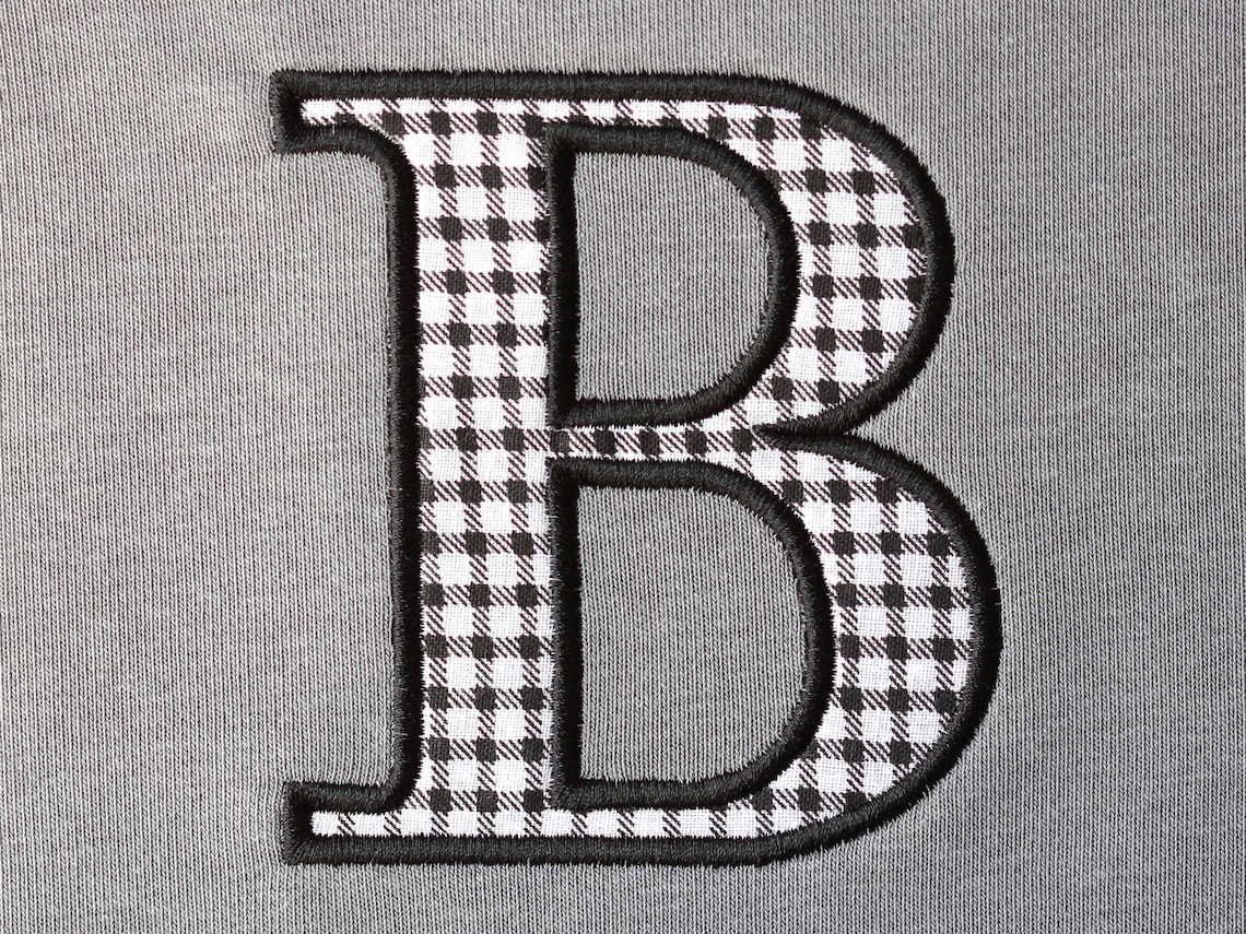 Satin Applique Font Machine Embroidery Alphabet 5 Large Sizes: - Etsy