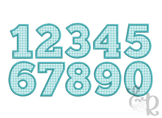 Birthday Applique Numbers Set Machine Embroidery Designs 1006 - Etsy