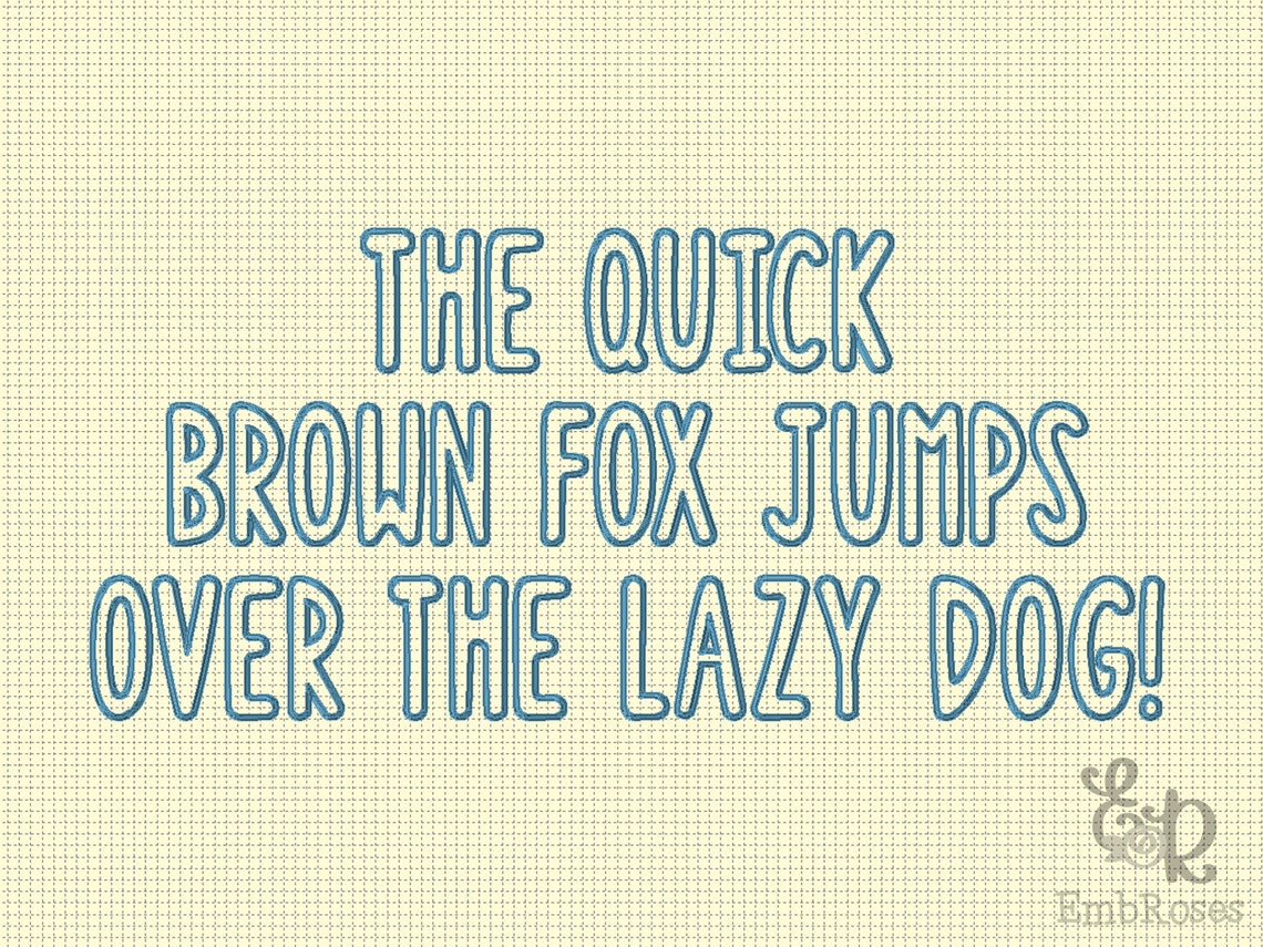 Applique Font for Machine Embroidery Alphabet 2 - Etsy