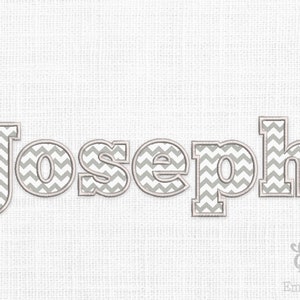 Satin Applique Font Machine Embroidery Alphabet 4 Sizes: 2", 3", 4", 5 ...