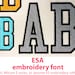 Satin Applique Font Machine Embroidery Alphabet 4 Sizes: 2", 3", 4", 5 ...