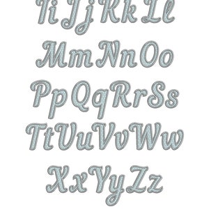 ESA Applique Font for Machine Embroidery Wide Satin Alphabet 1022ESA - Etsy