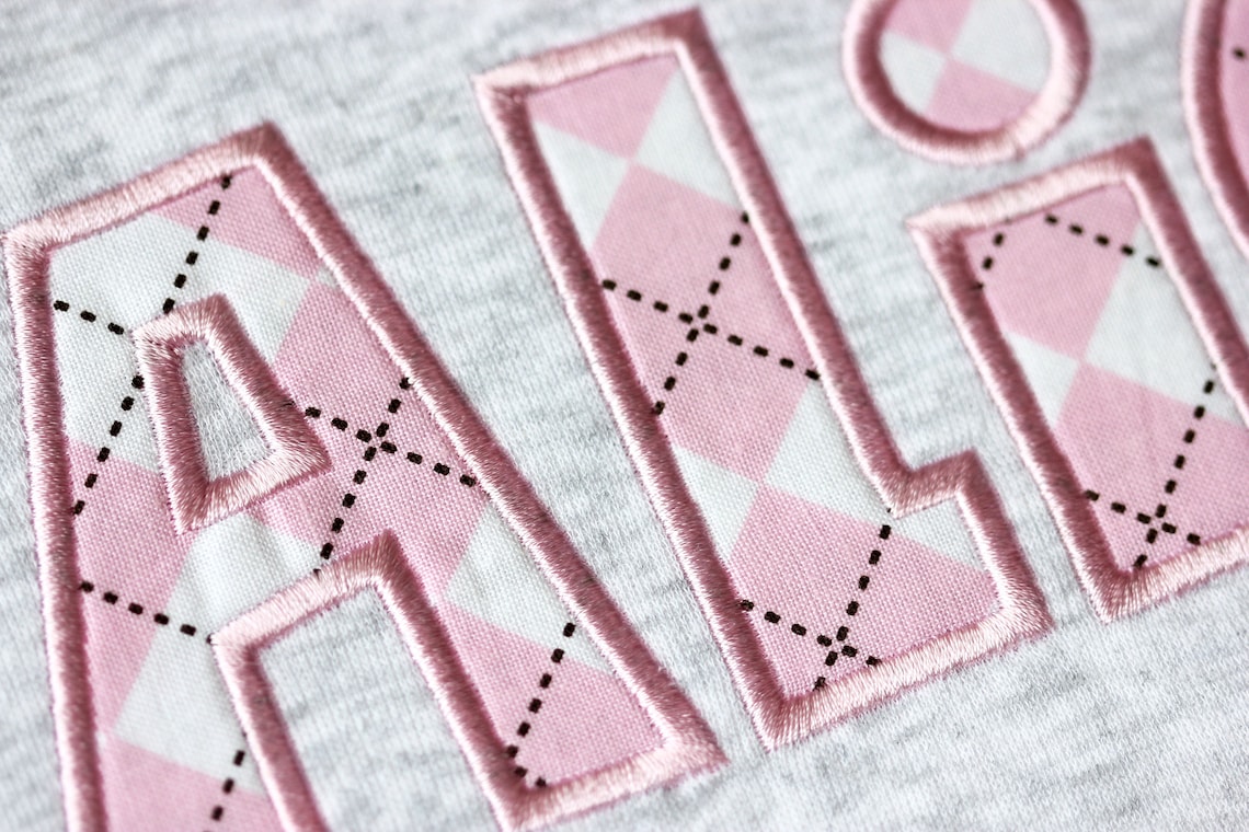 Applique Font for Machine Embroidery Wide Satin Alphabet 5 - Etsy