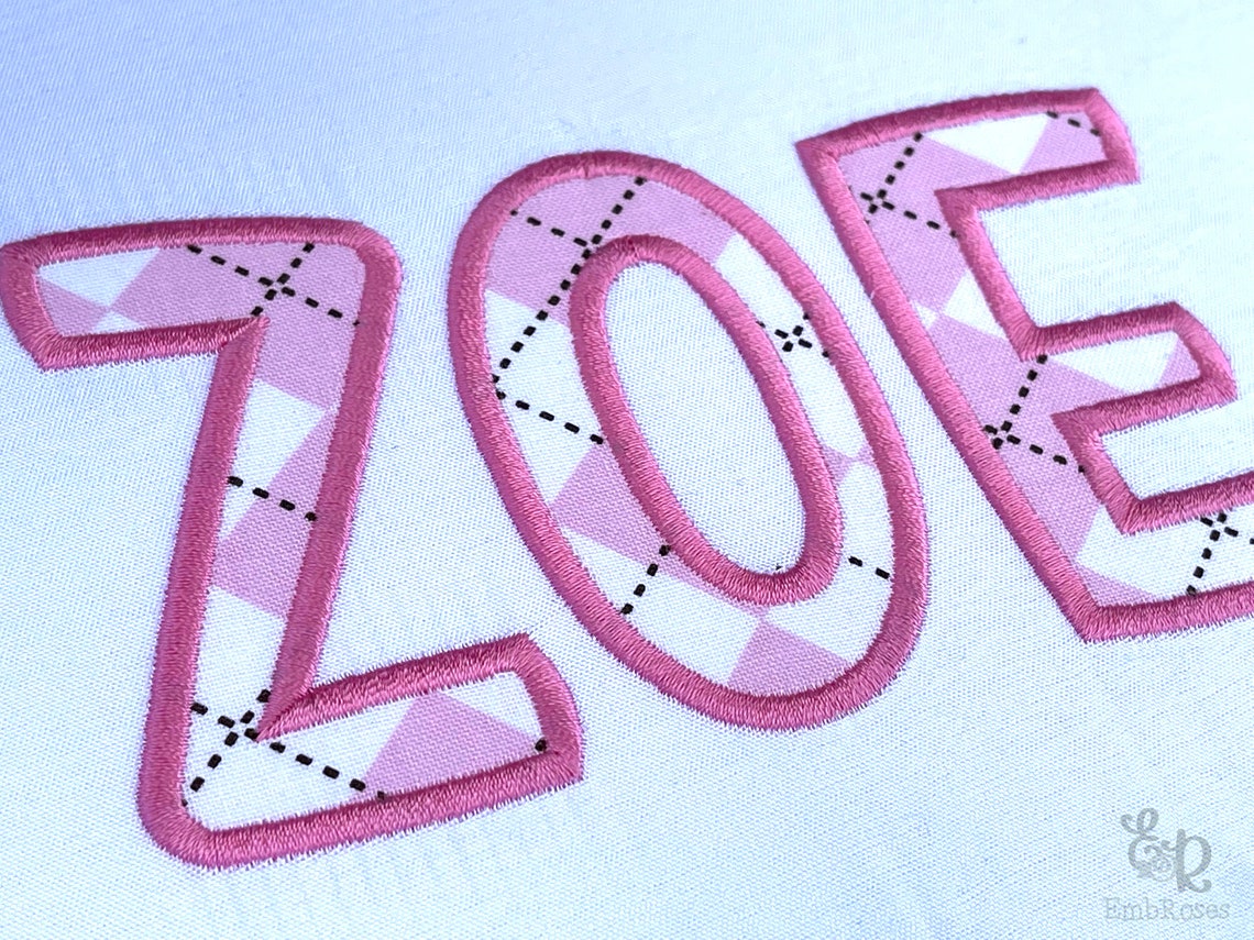 Applique Font for Machine Embroidery Alphabet 2 - Etsy