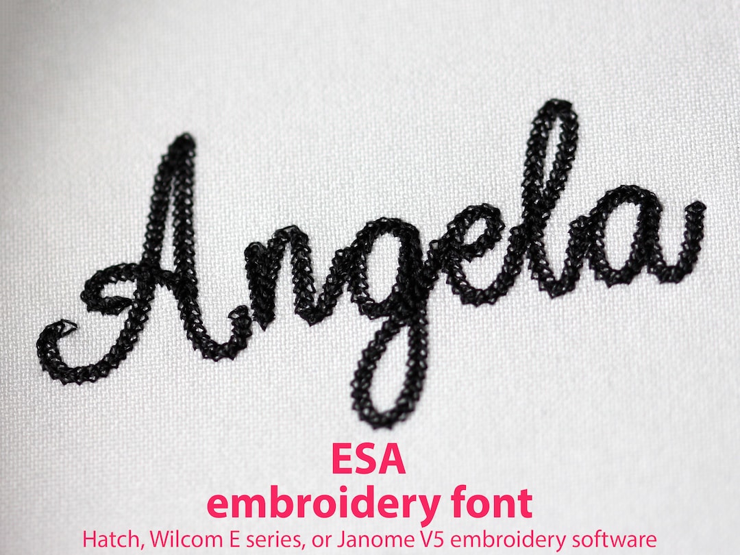 ESA Font Light Chain Script Font for Machine Embroidery Alphabet - Etsy
