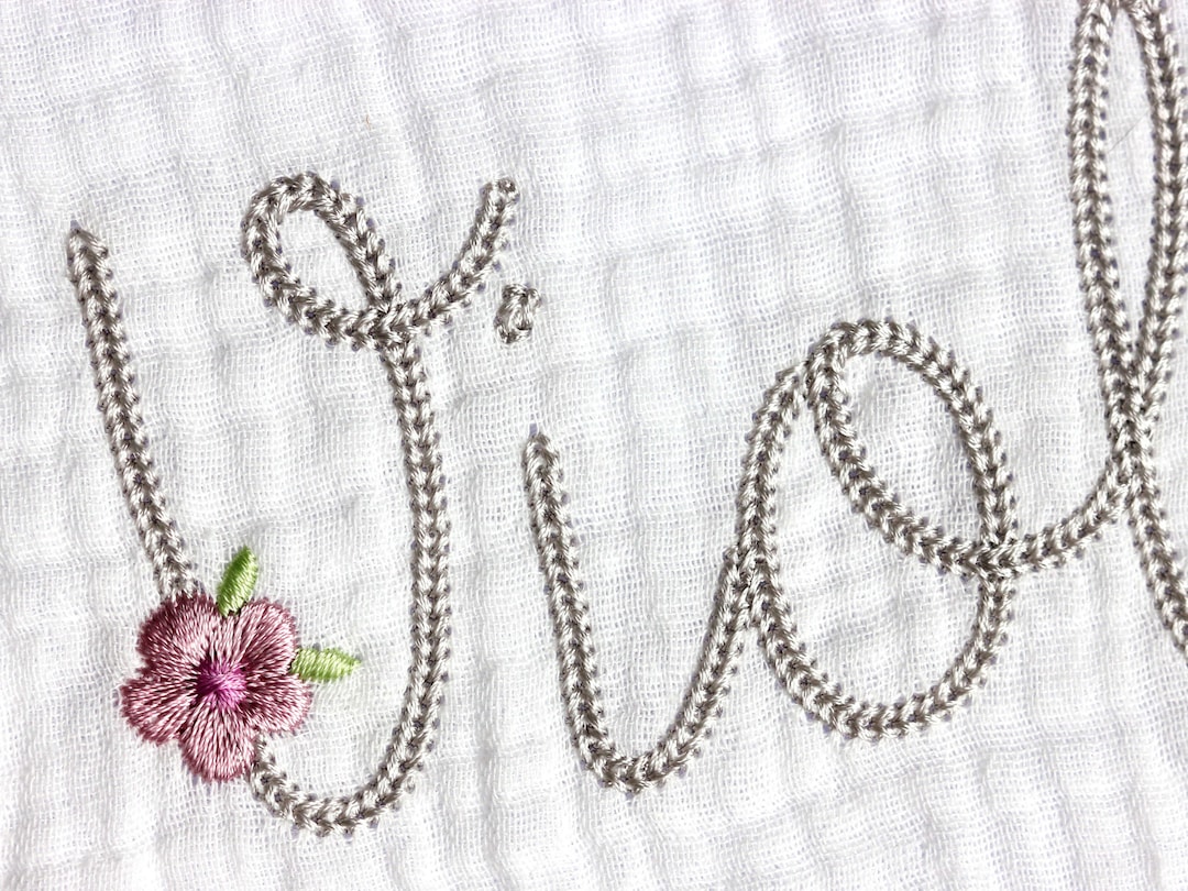 Dense Chain Script Font mili for Machine Embroidery Alphabet 1, 1.25, 1 ...