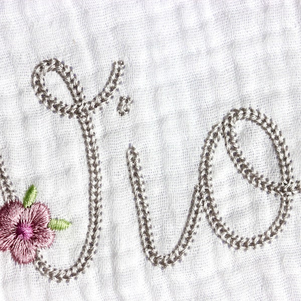 Thick Chain Script Embroidery Font - Etsy