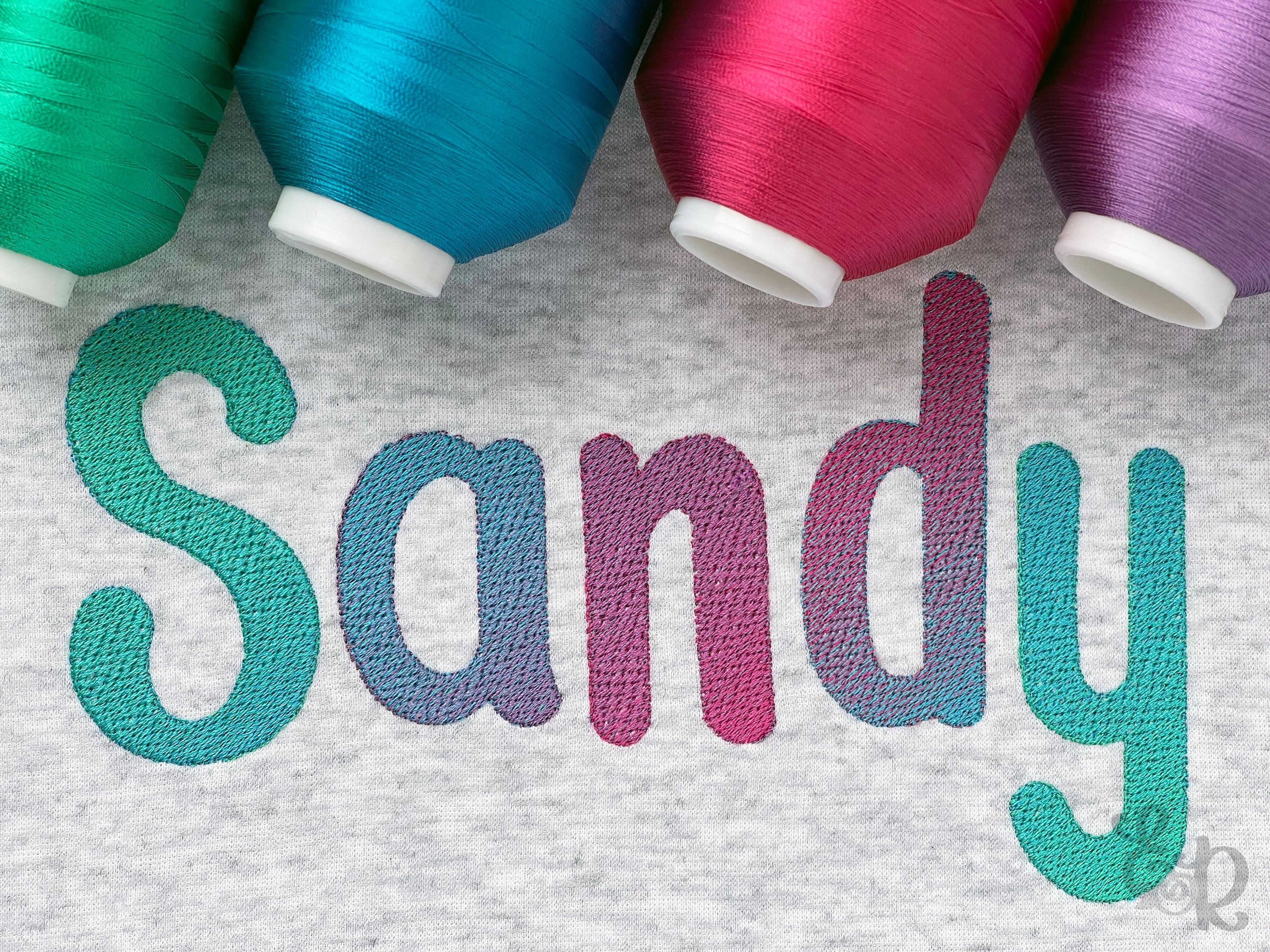 Gradient Font for Machine Embroidery ORDINARY THREADS Required - Etsy