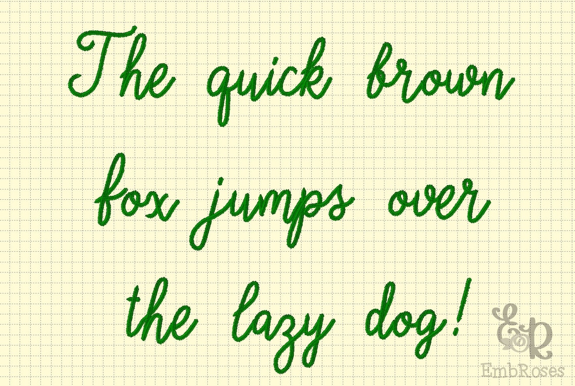 ESA Font Script Embroidery Font for Hatch, Wilcom, Janome V.5 Only ...