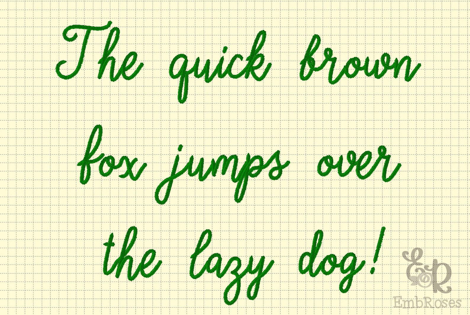 ESA Font Script Embroidery Font for Hatch, Wilcom, Janome V.5 Only ...