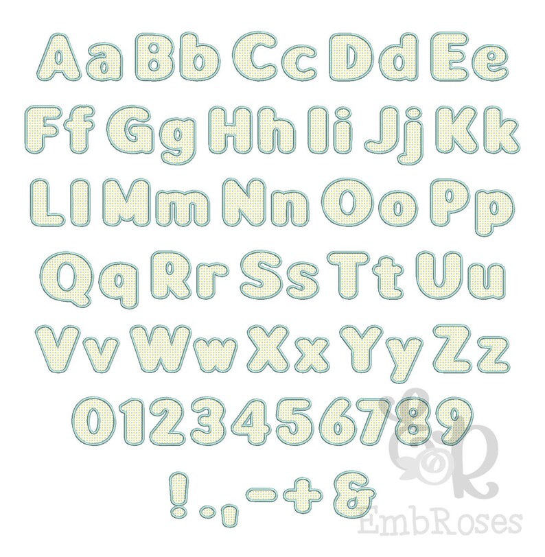 Satin Applique Font Machine Embroidery Alphabet 4 Sizes: - Etsy