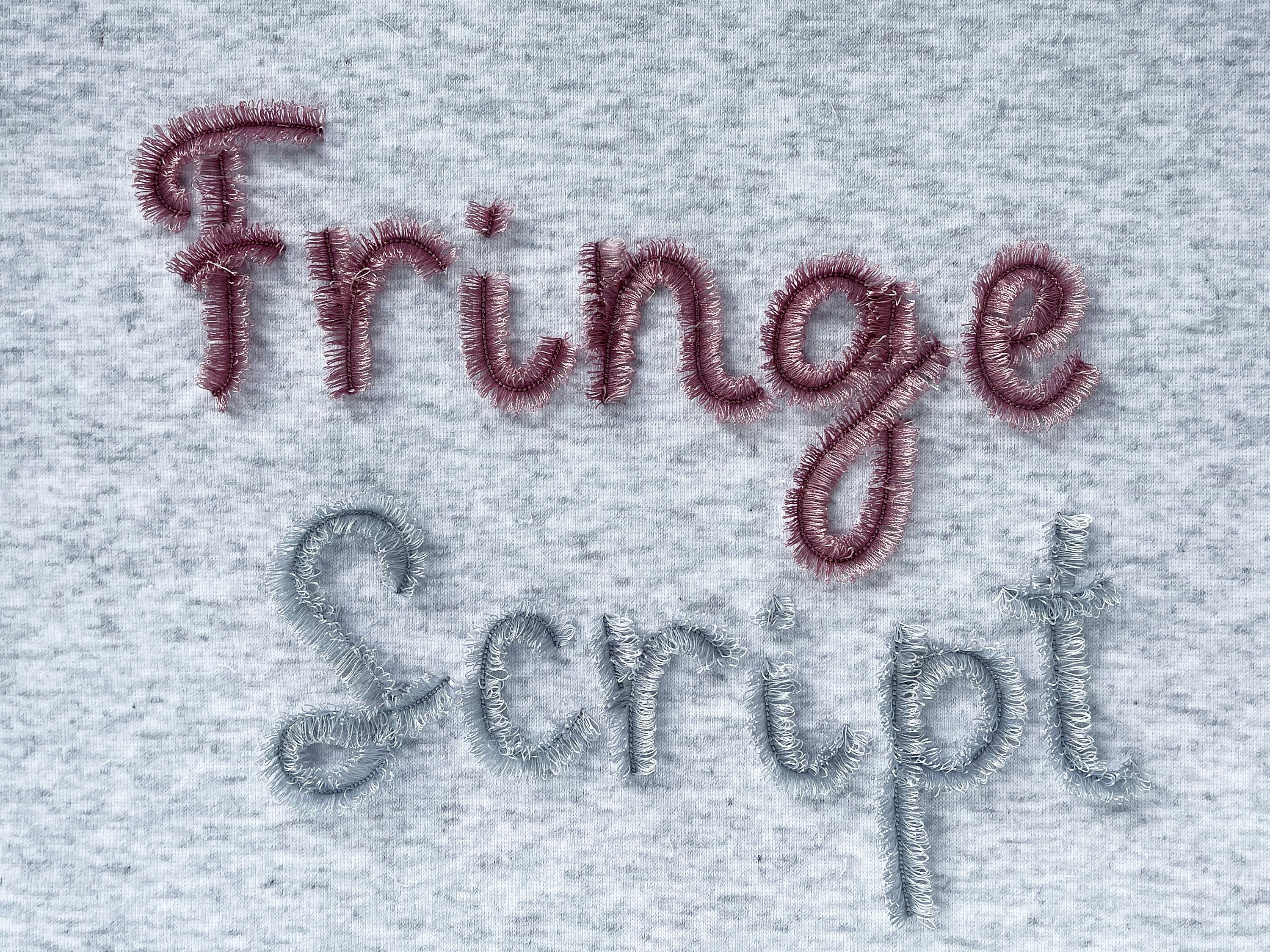 Fringe Script Font for Machine Embroidery Font 4 Sizes: 2", 2.5", 3", 3 ...
