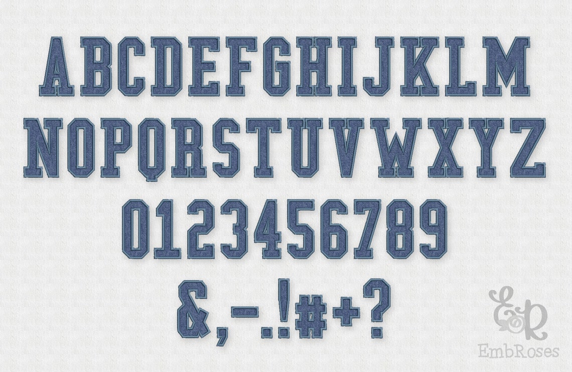 Narrow Applique College Font Machine Embroidery Sport Alphabet - Etsy