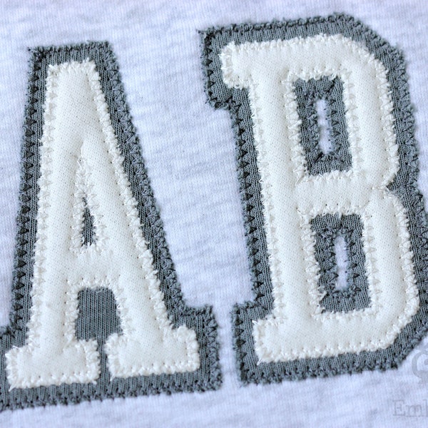 Double Zigzag Embroidery Font - Etsy