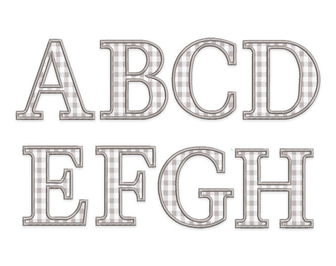 No. 151 Claire Applique Monogram Font Embroidery Designs 2in and 3in ...