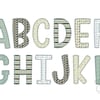 Satin Applique Font Machine Embroidery Alphabet 6 Sizes: 2, 3, 4, 5, 6 ...