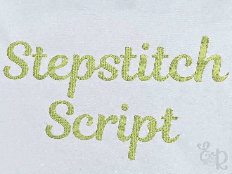 Step Stitch Script for Machine Embroidery Font 5 Sizes: - Etsy