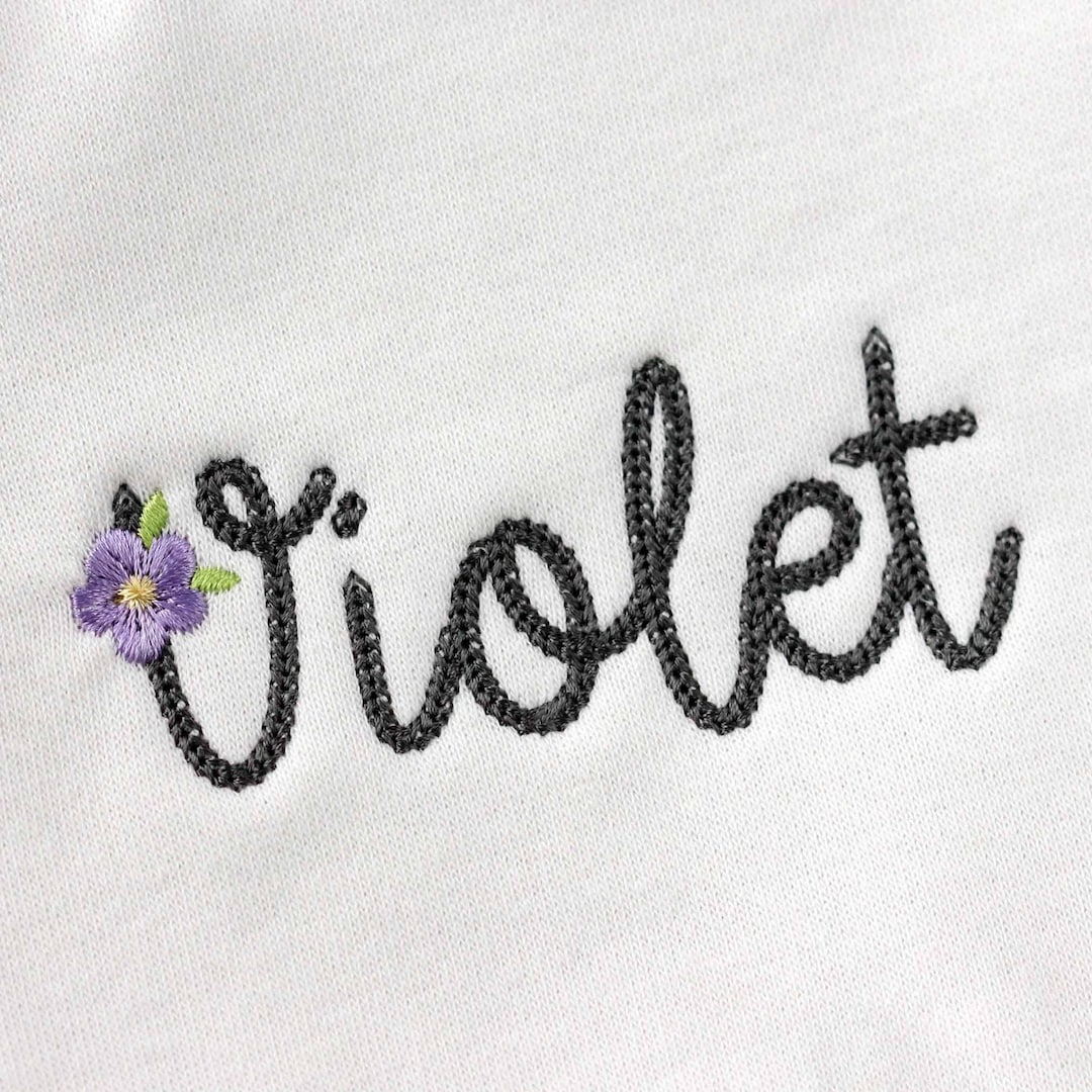 Dense Chain Script Font "mili" for Machine Embroidery Alphabet 1", 1.25 ...