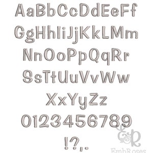Satin Machine Embroidery Font Frame Alphabet 4 Sizes: 0.6", 0.8", 1 ...