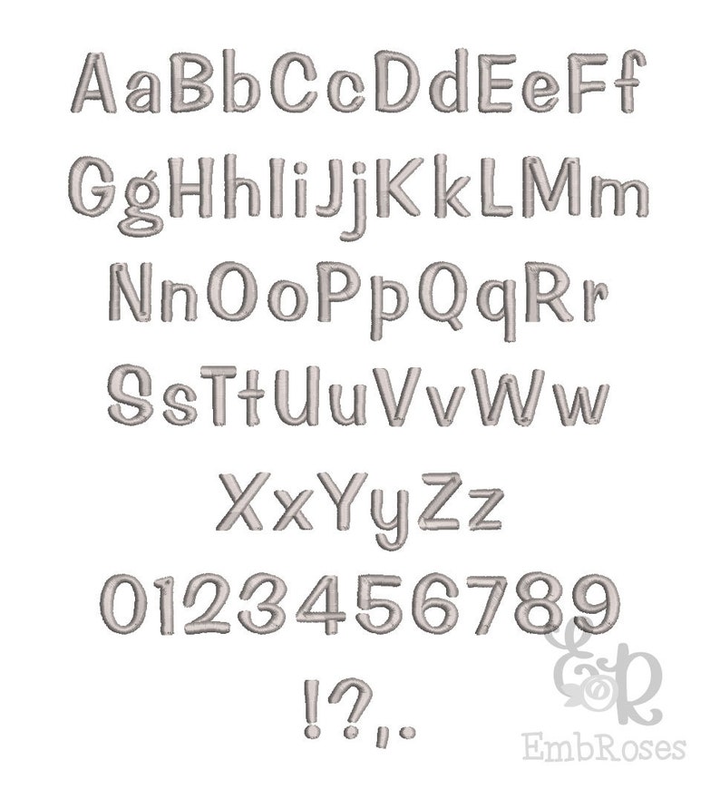 Satin Machine Embroidery Font Frame Alphabet 4 Sizes: - Etsy