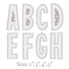 Narrow Double Applique College Font Machine Embroidery Sport Alphabet ...