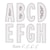 Narrow Double Applique College Font Machine Embroidery Sport Alphabet ...