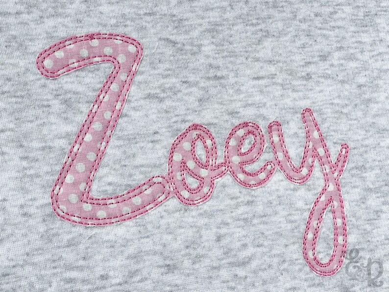 Raggy Applique Font for Machine Embroidery Free Edge Script | Etsy