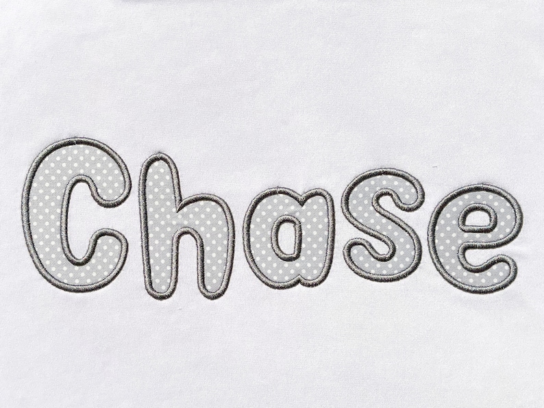 Satin Applique Font Machine Embroidery Alphabet 4 Sizes: - Etsy