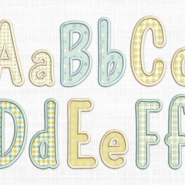 Applique Font - Etsy