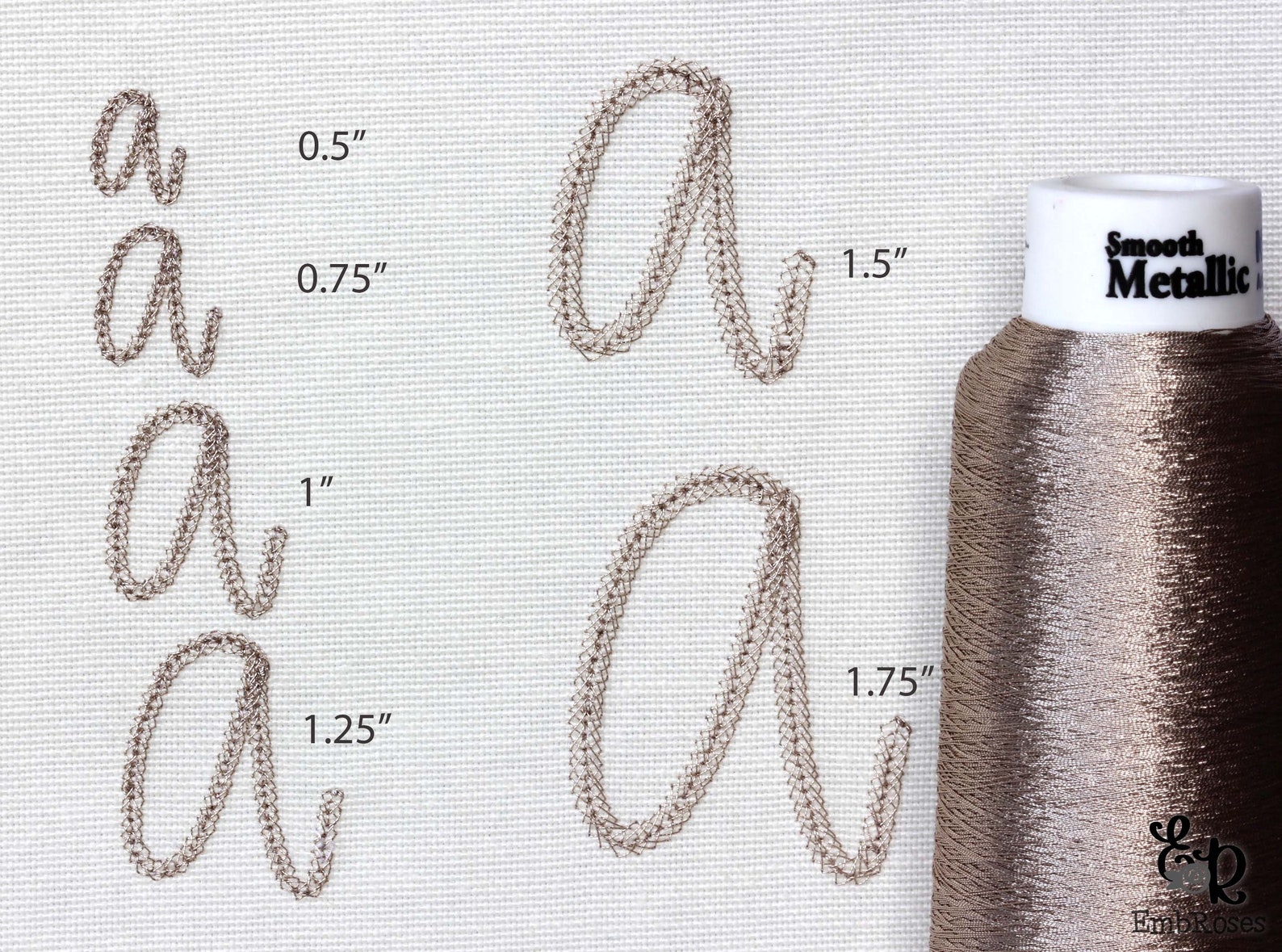 ESA Font! Light Chain Script #2 Machine Embroidery Font Alphabet 3 ...