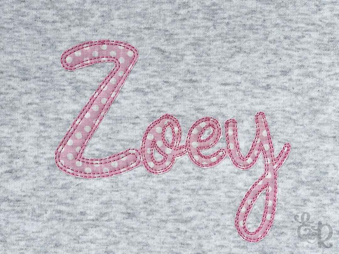 Raggy Applique Font for Machine Embroidery Free Edge Script Alphabet 4 ...