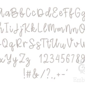 ESA Font! Light Chain Script #2 Machine Embroidery Font Alphabet 3 ...