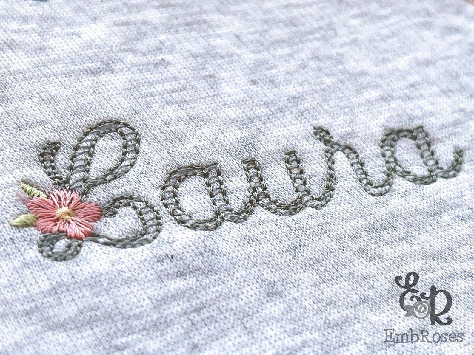 Sketch Script Font for Machine Embroidery Weightless - Etsy