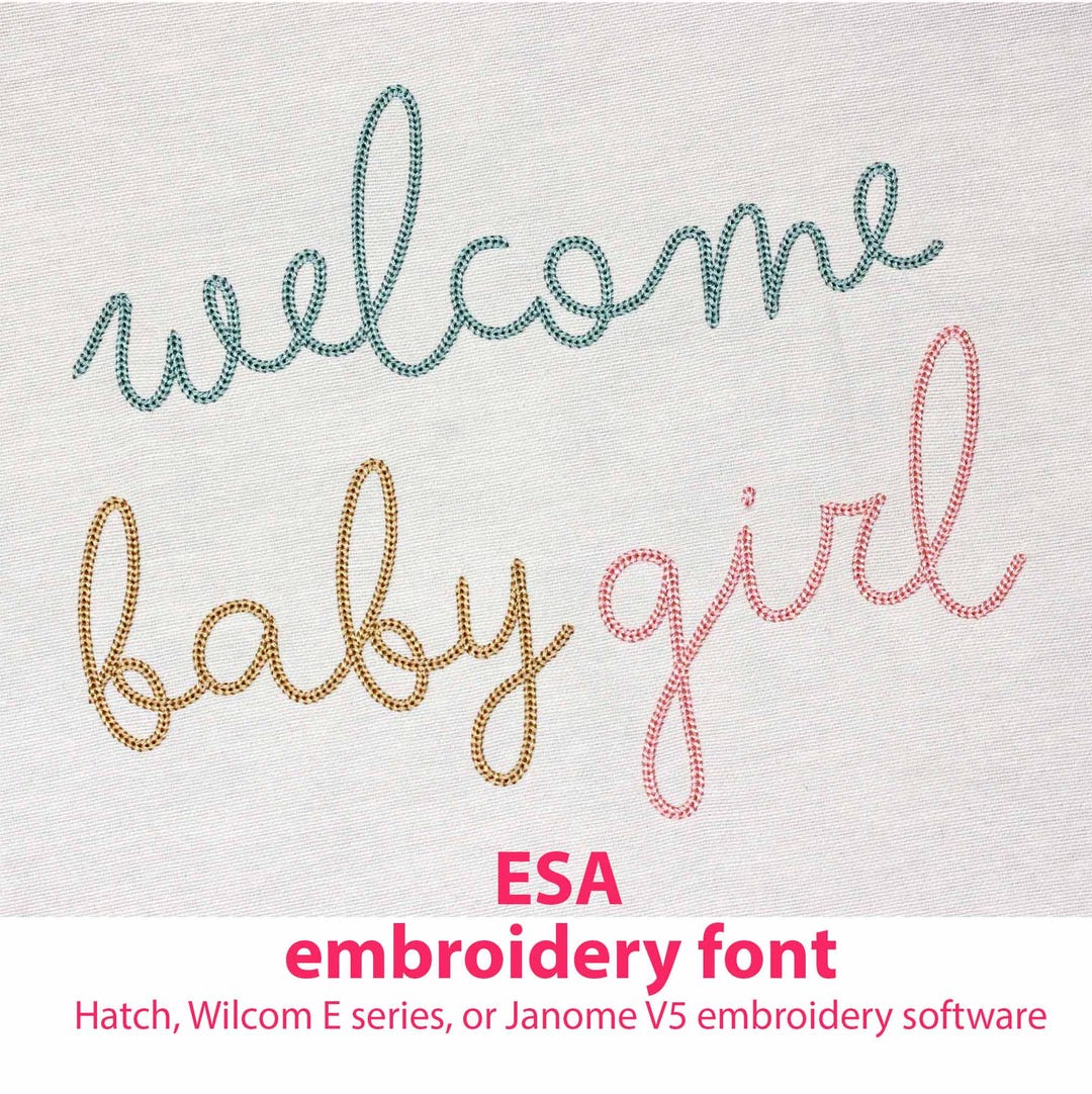 ESA Font Dense Chain LOWERCASE Script Font for Machine Embroidery ...