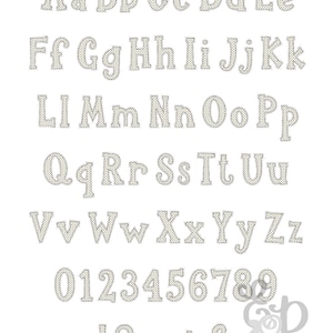 ESA Applique Font for Machine Embroidery Zigzag Stitch Alphabet 1110 - Etsy