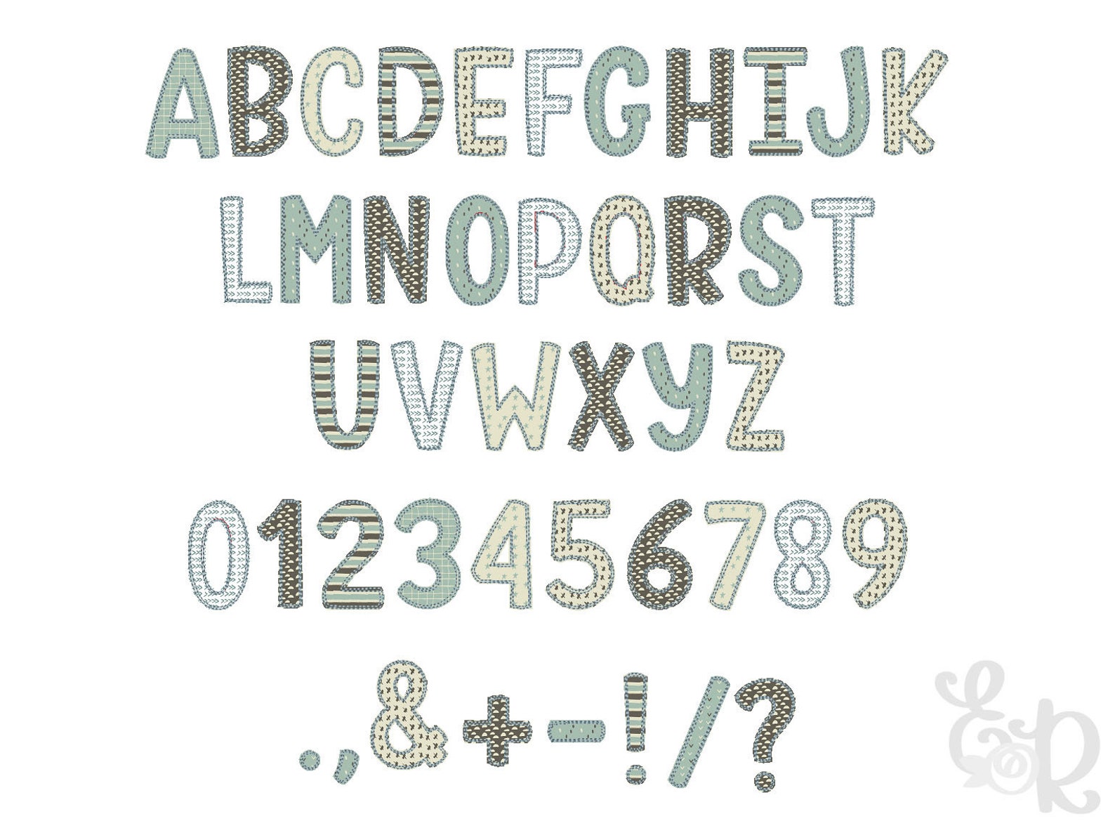 Raggy Applique Font for Machine Embroidery Free Edge Alphabet - Etsy