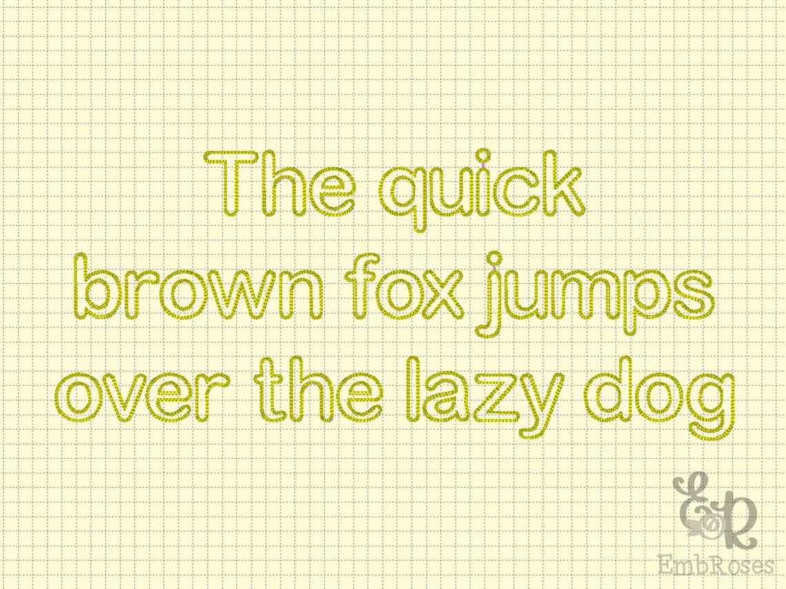 Raggy Mini Applique Font for Machine Embroidery Free Edge - Etsy