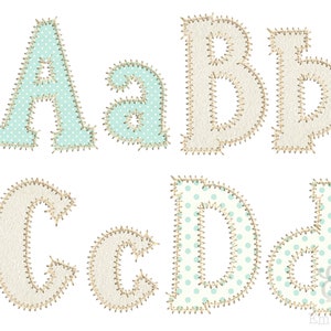 ESA Applique Font for Machine Embroidery Zigzag Stitch Alphabet 1110 - Etsy